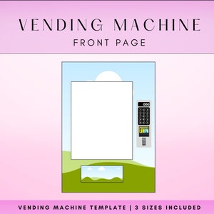 Vending Machine Template | 8x10 12x16 16x20 | Blank Template | Money ...