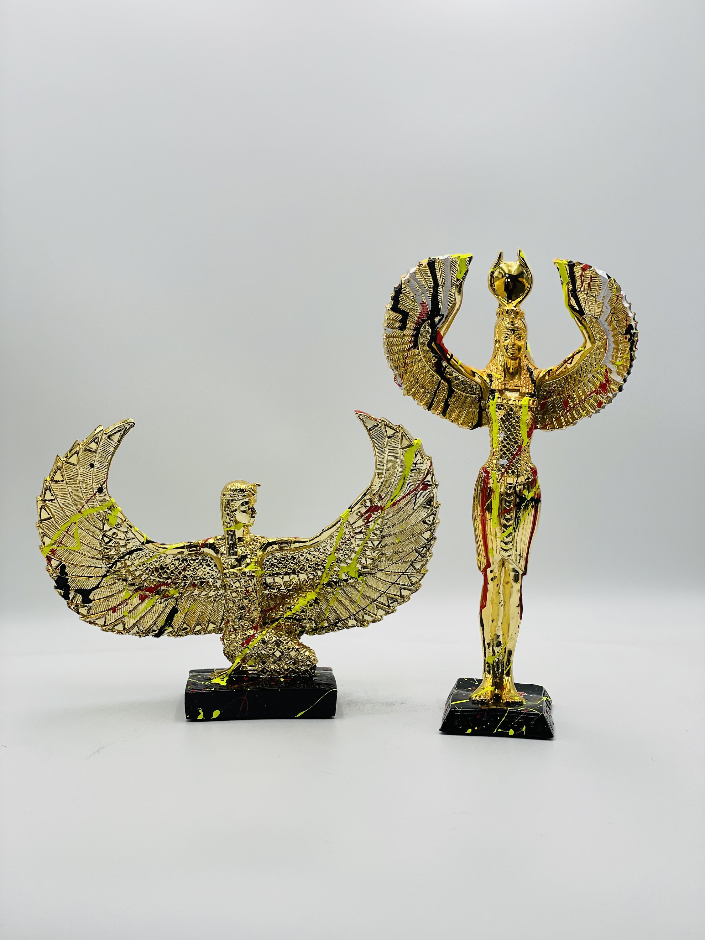 Gold Chromed Street Art Isis Statue, Egyptian Goddess Bust Home Decor ...
