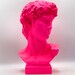 Giant Neon Pink David Statue Large Size Michelangelo Bust Museum ...