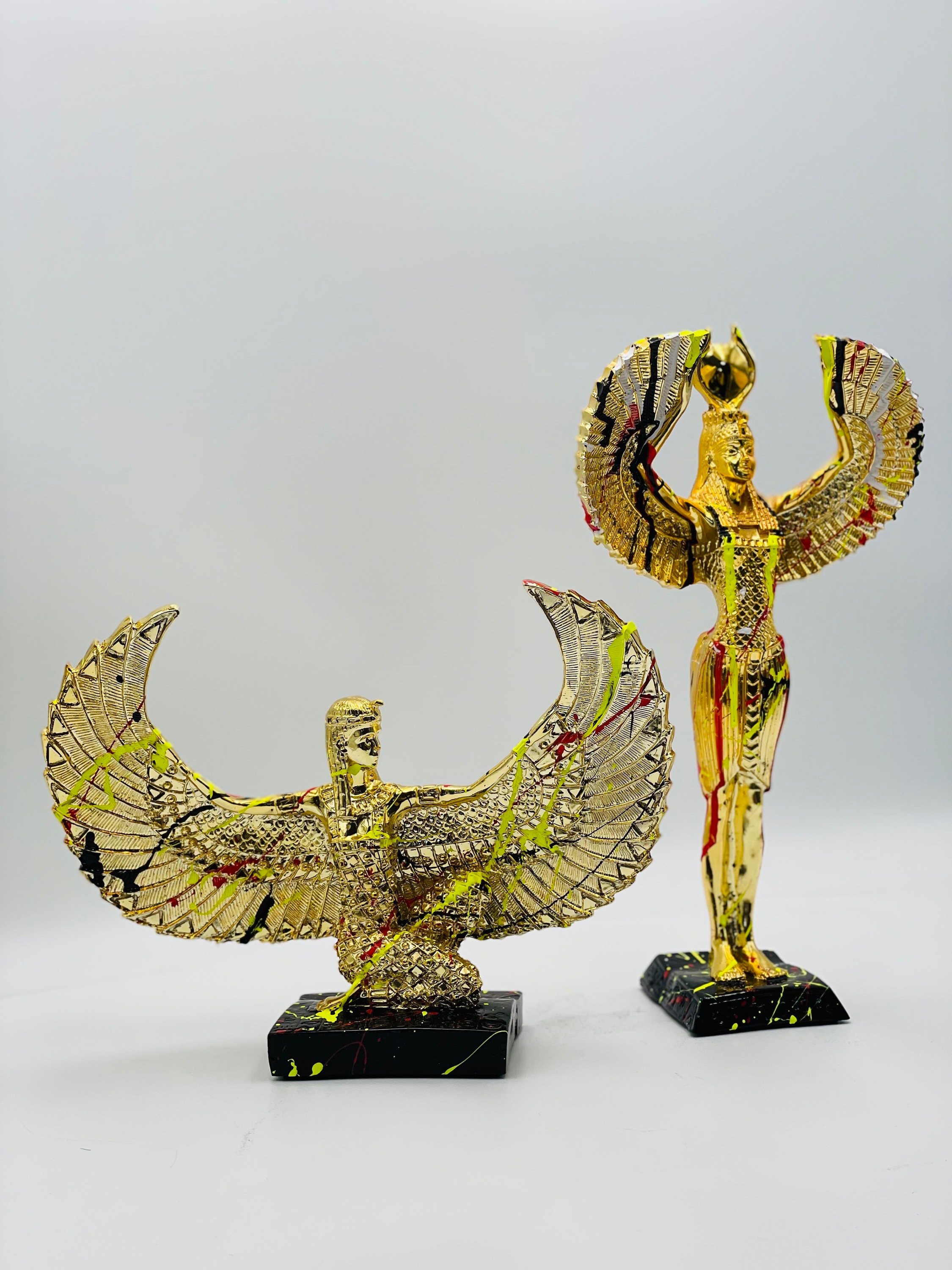 Gold Chromed Street Art Isis Statue, Egyptian Goddess Bust Home Decor ...