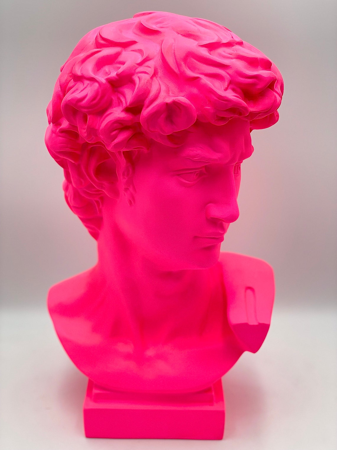 Giant Neon Pink David Statue Large Size Michelangelo Bust Museum ...