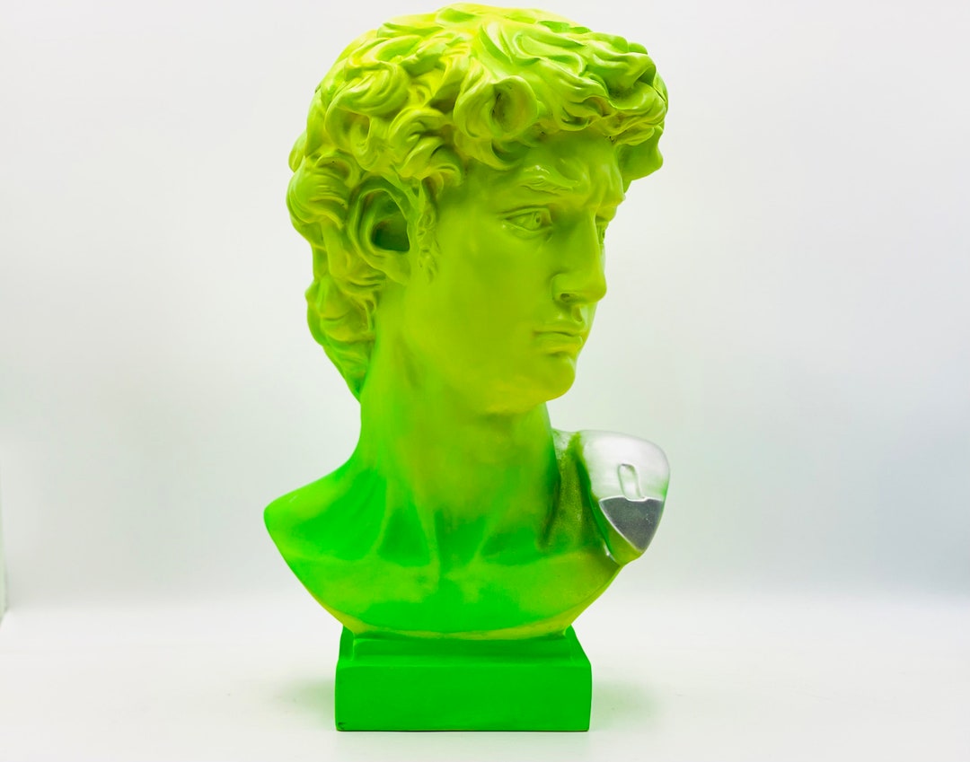 Customized Green Ombré David Statue: Modern Renaissance 18" Decor - Etsy
