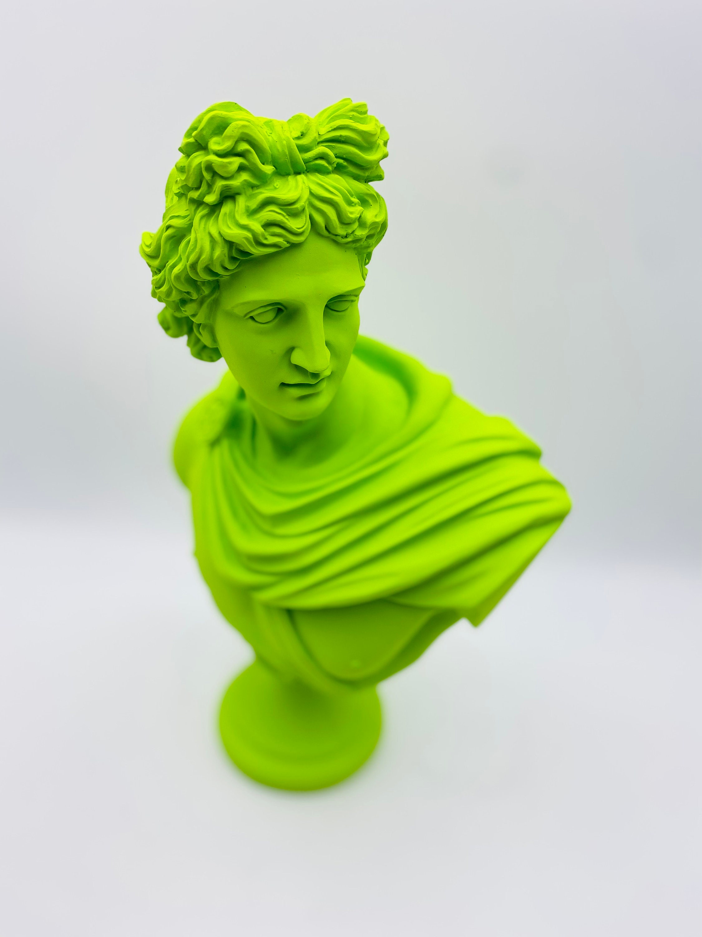 Pop Art Sculpture, Green Apollo Belvedere Statue Greek Art, Roman God ...
