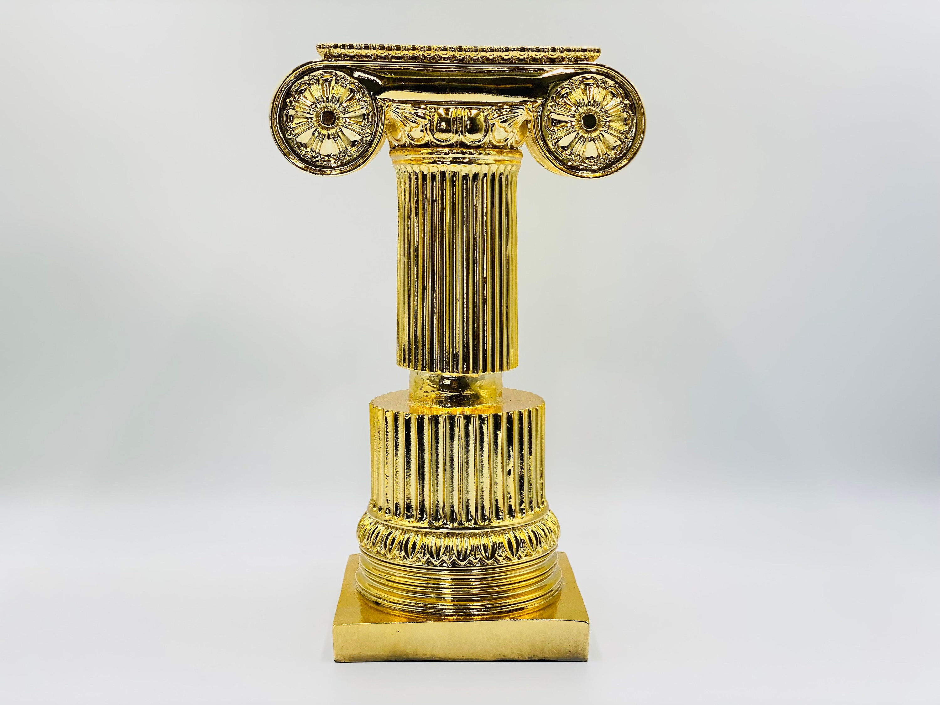 Gold Greek Column Resin Statue, Chrome Plated Home Decor, Greek ...