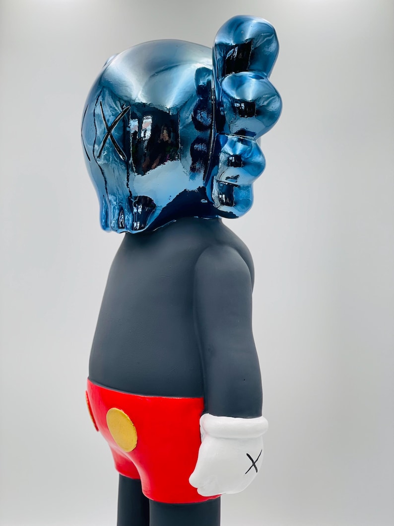 KAWS Inspired Sculpture | Large Designer Art Figure | Handmade Luxury ...