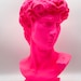 Giant Neon Pink David Statue Large Size Michelangelo Bust Museum ...