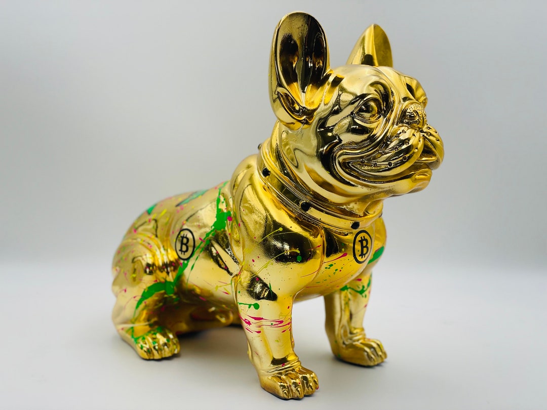 Gold Chrome Bulldog Statue | VIP Pop Art Sculpture | Handmade Luxury ...