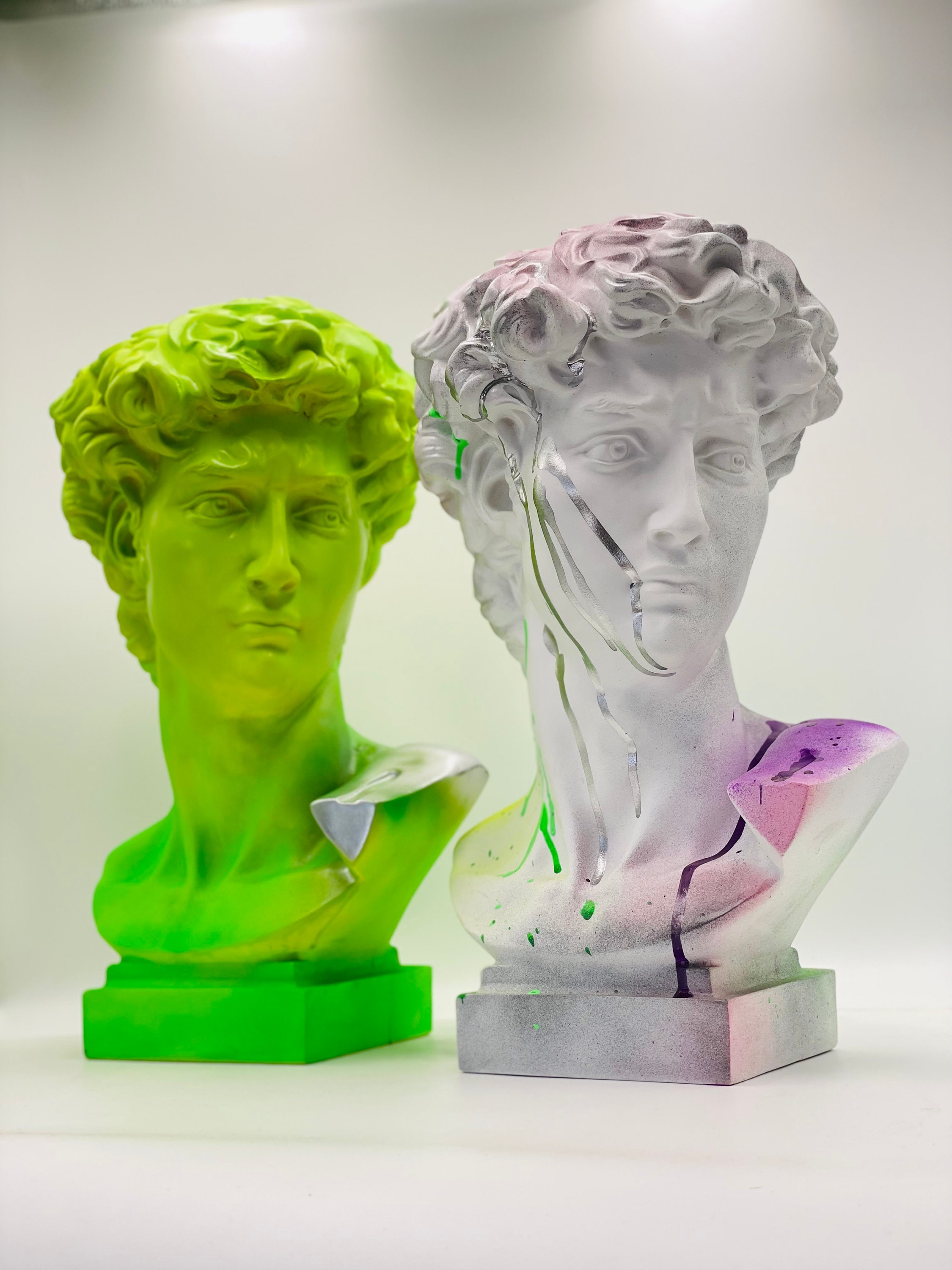 18 Big David Statue Michelangelo David Bust Museum Copy Collectable Art ...