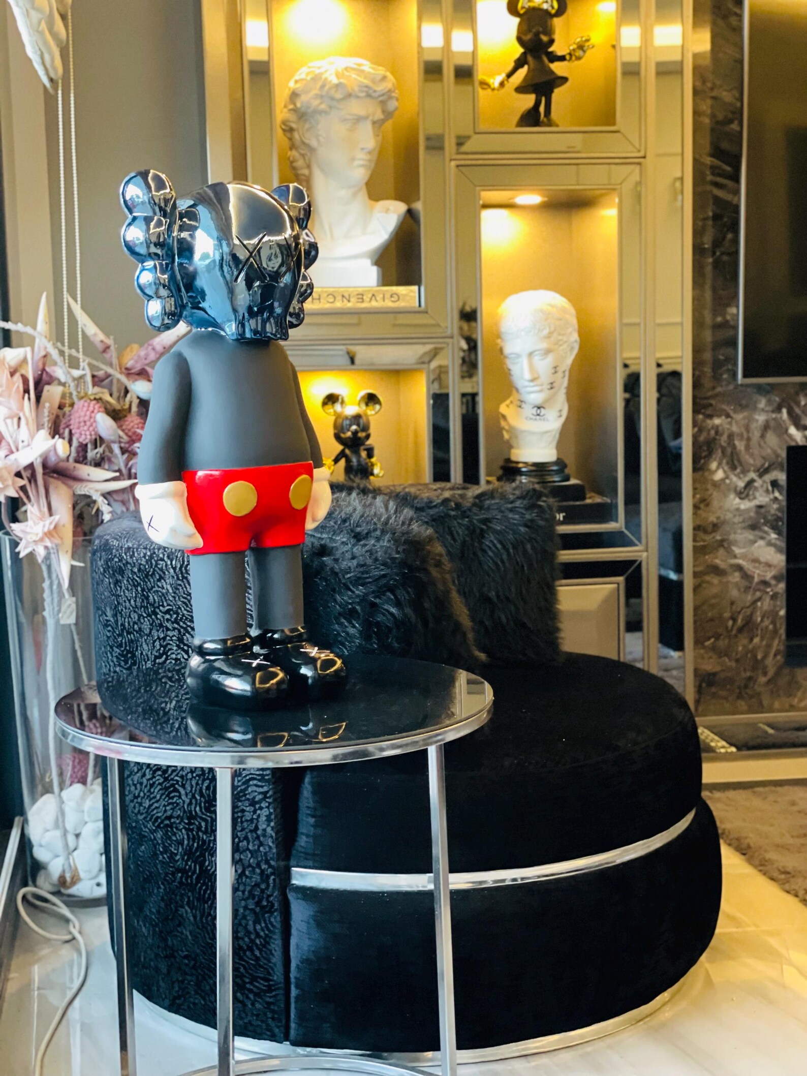 KAWS Inspired Sculpture | Large Designer Art Figure | Handmade Luxury ...