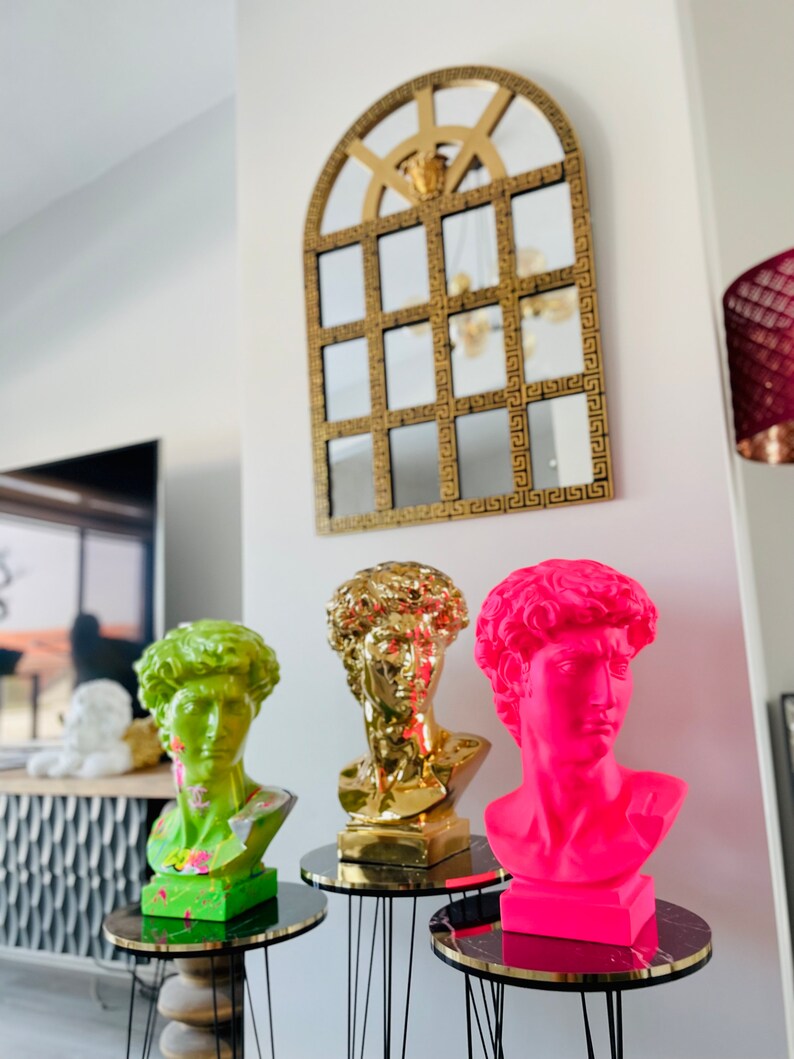 Giant Neon Pink David Statue - Large Size Michelangelo Bust - Museum ...