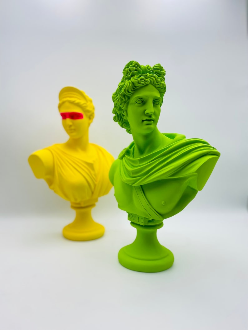 Pop Art Sculpture, Green Apollo Belvedere Statue Greek Art, Roman God ...