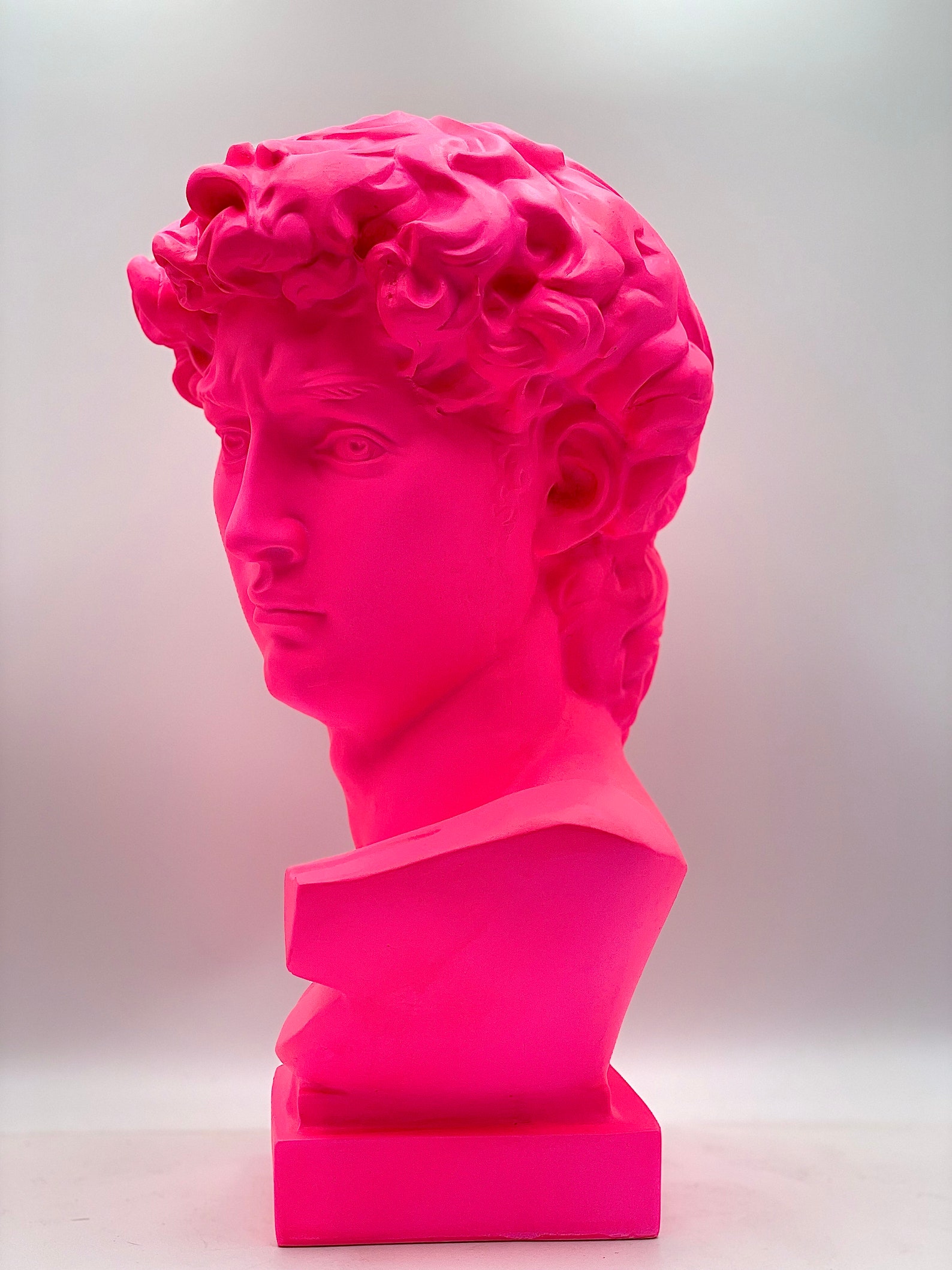 Giant Neon Pink David Statue Large Size Michelangelo Bust Museum ...