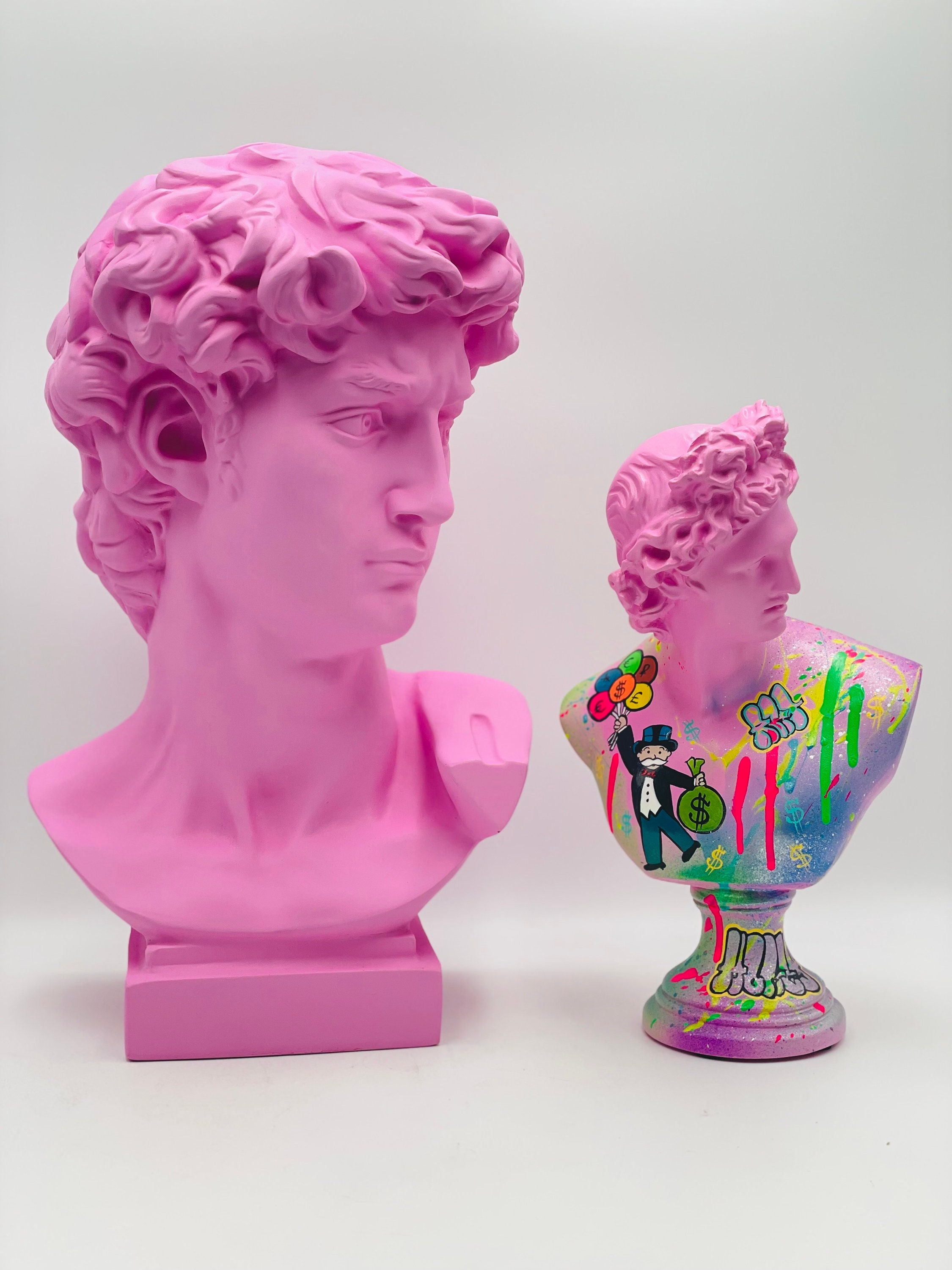Pink David Statue | Michelangelo David Sculpture | Handmade Modern Home ...