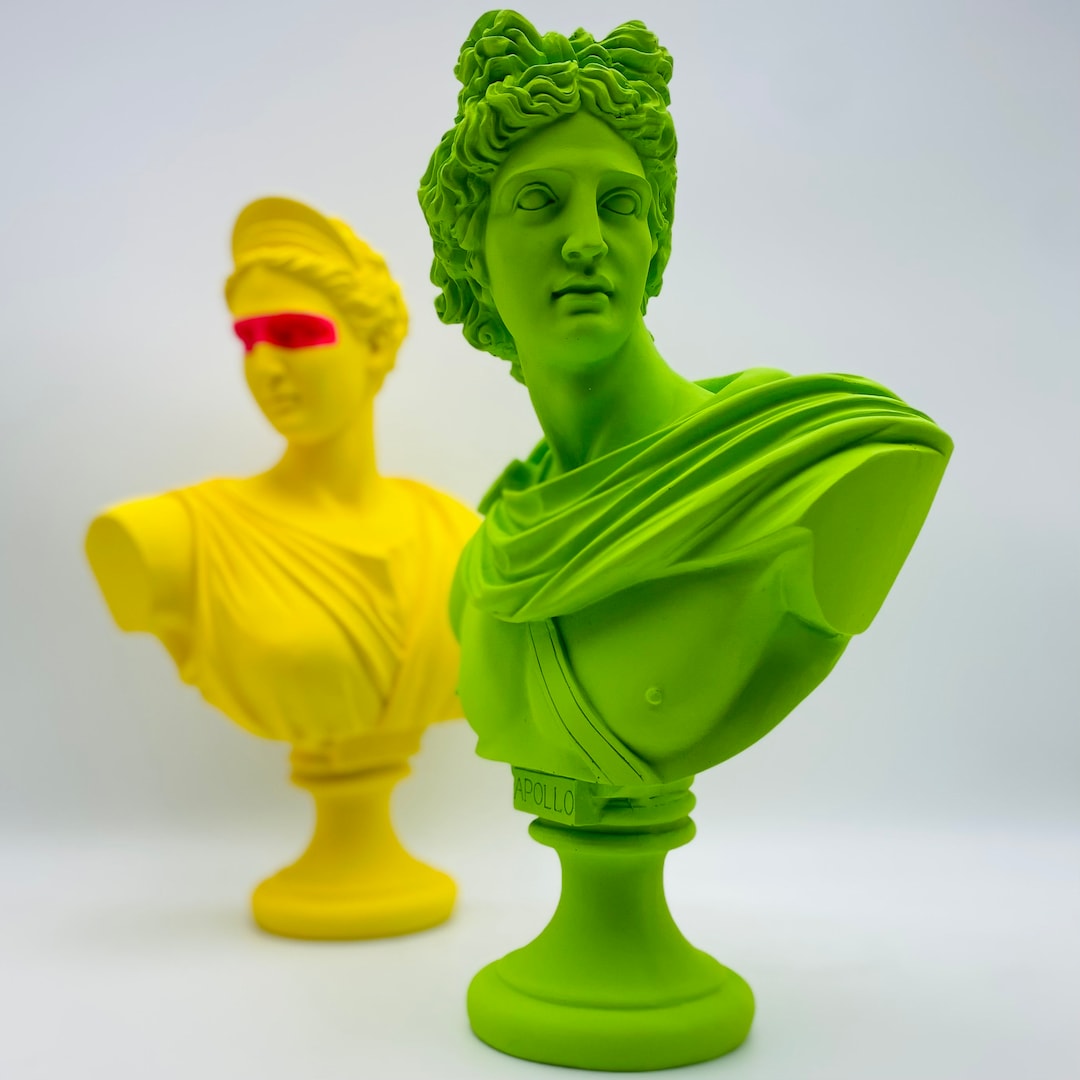 Pop Art Sculpture, Green Apollo Belvedere Statue Greek Art, Roman God ...