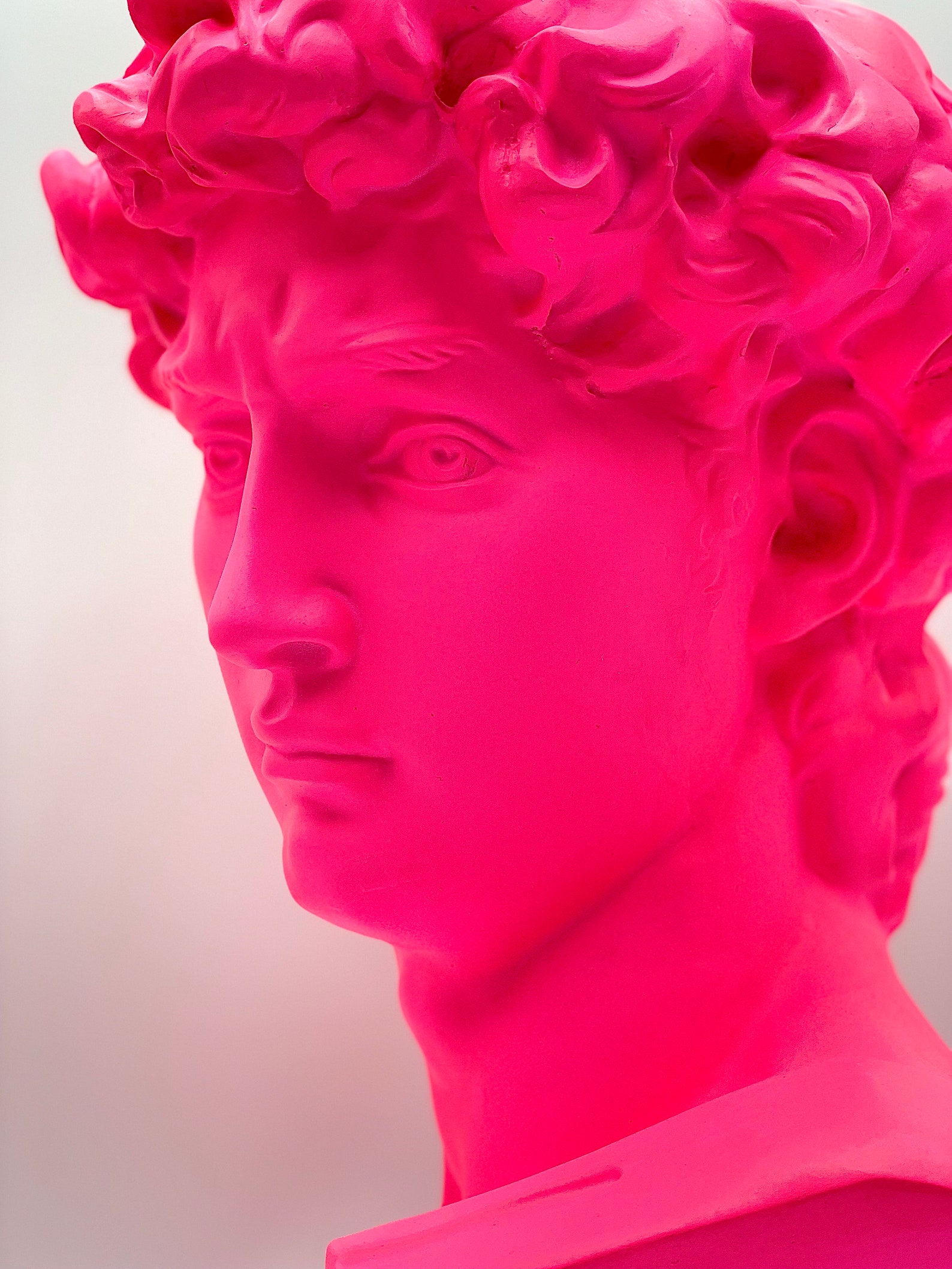 Giant Neon Pink David Statue Large Size Michelangelo Bust Museum ...
