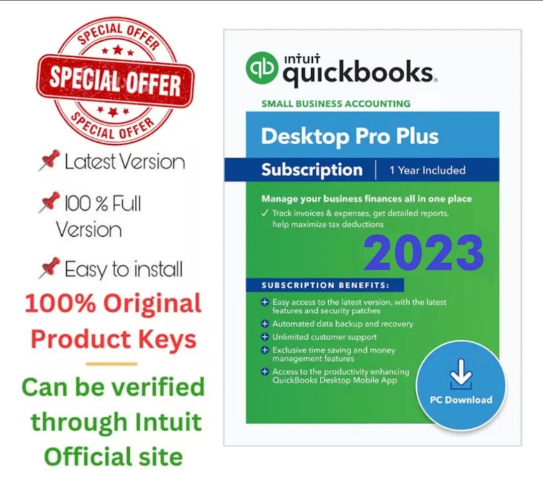 Quickbooks Desktop Pro Plus 2023 USA Version Official - Etsy