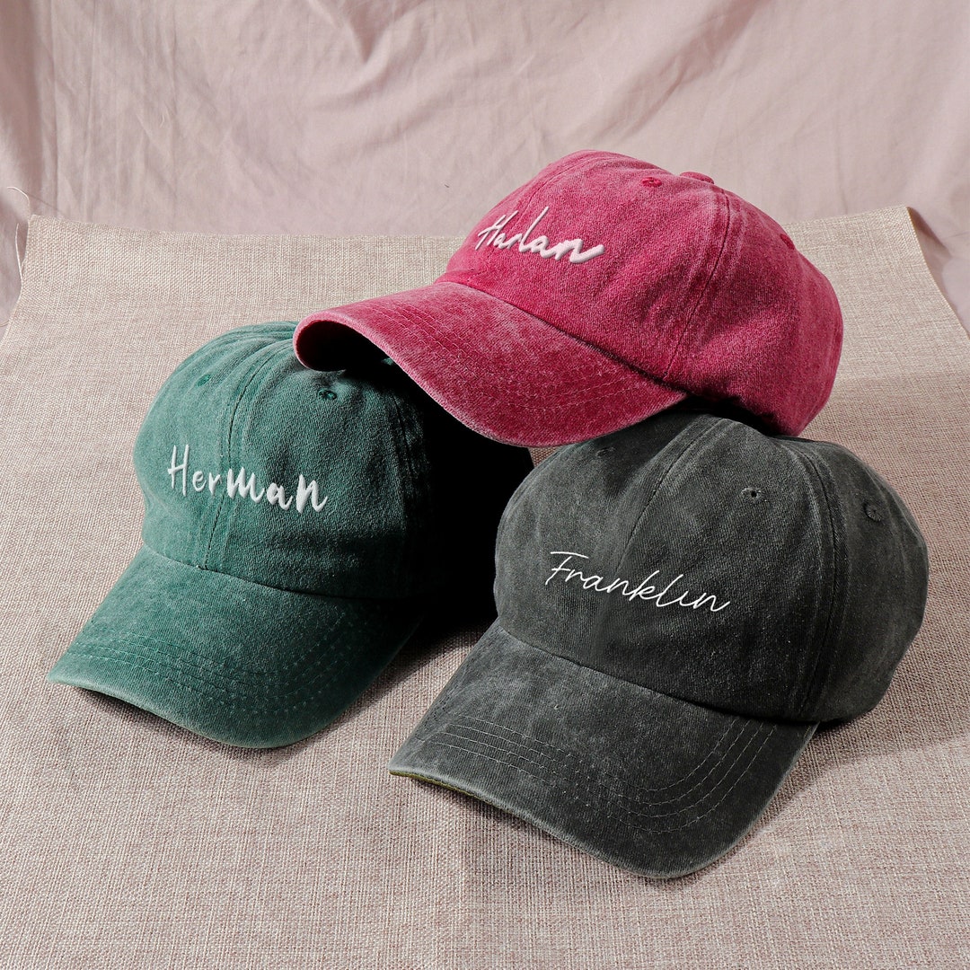 Personalized Embroidered Cap With Name and Logo, Custom Bridesmaid Cap ...