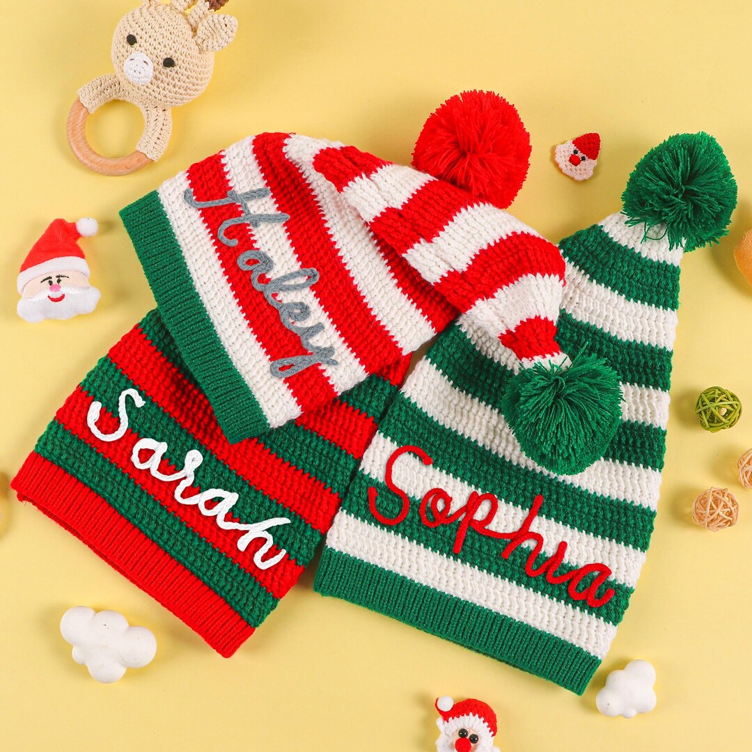 Personalized Embroidered Santa Hats, Embroidered Santa Hats for ...