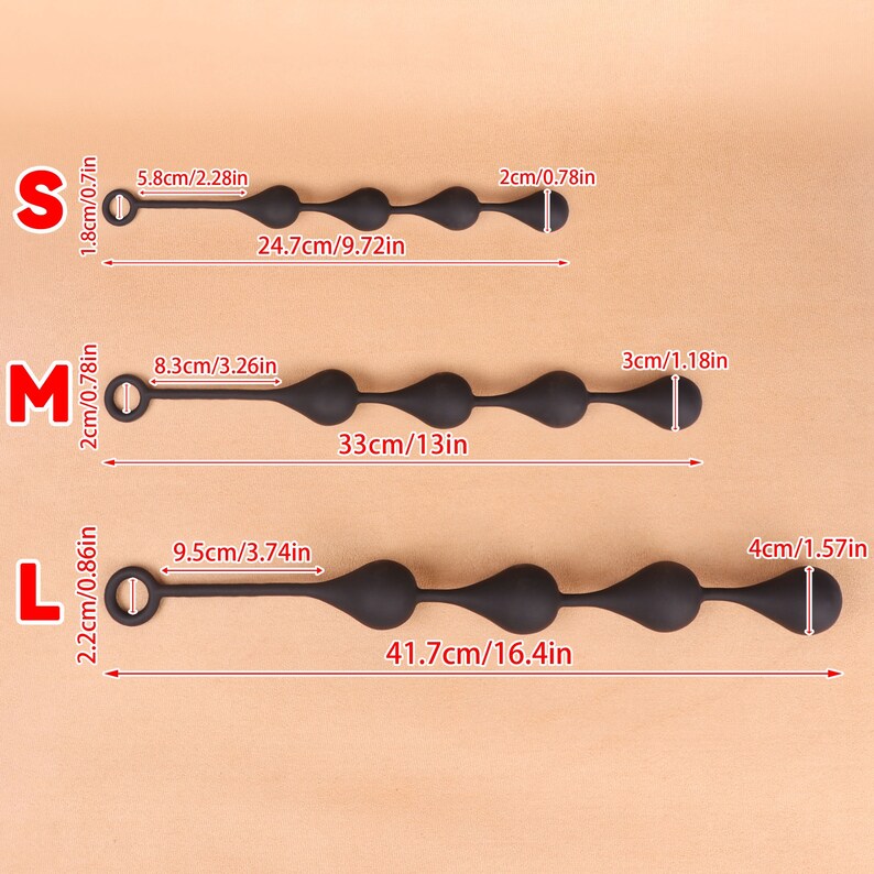 Anal Beads Chain Plug For Men Women 100 Silicone With Safe Pull Ring