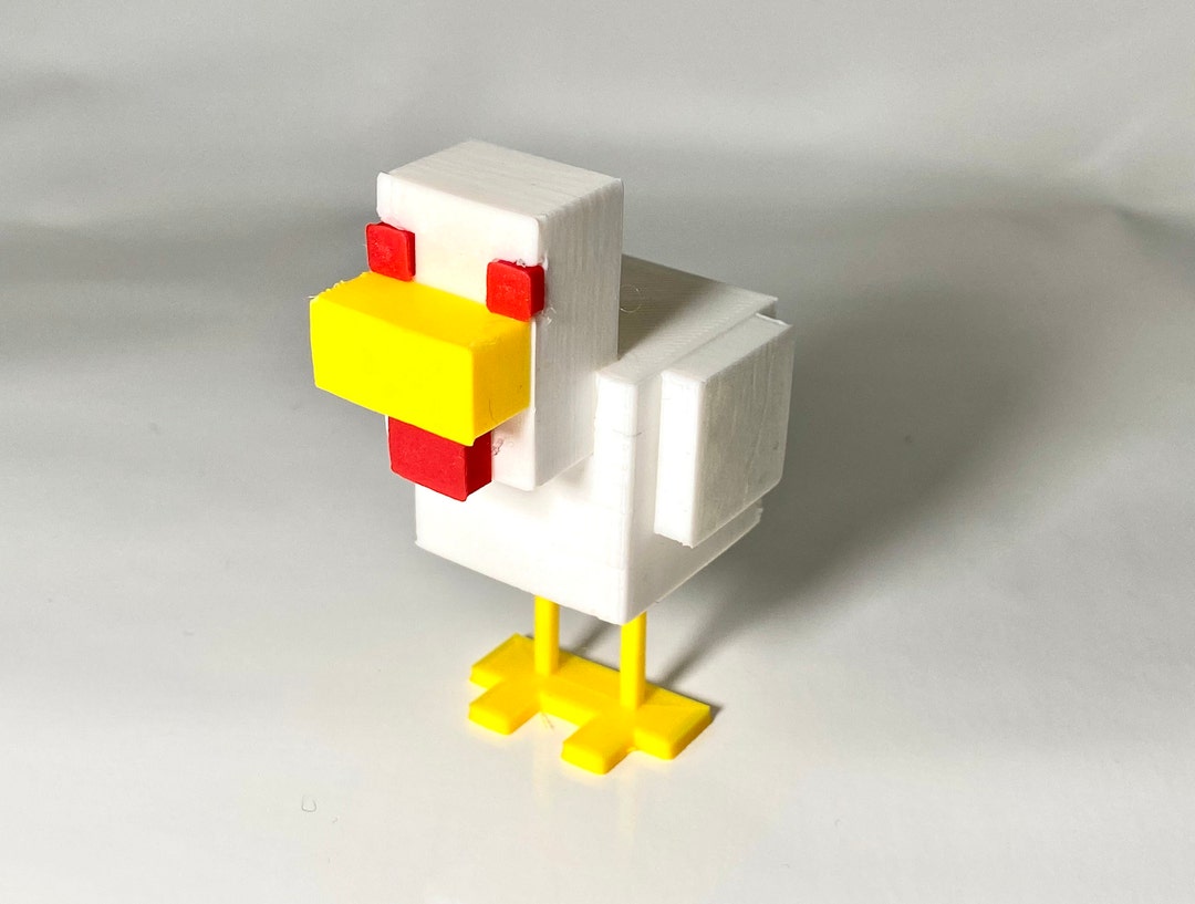 3d-printed Minecraft Chicken: Ideal Gift for Gaming Enthusiasts - Etsy