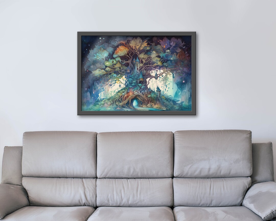 Magical Tree Digital Download to Be Printed Watercolor Digital Art ...