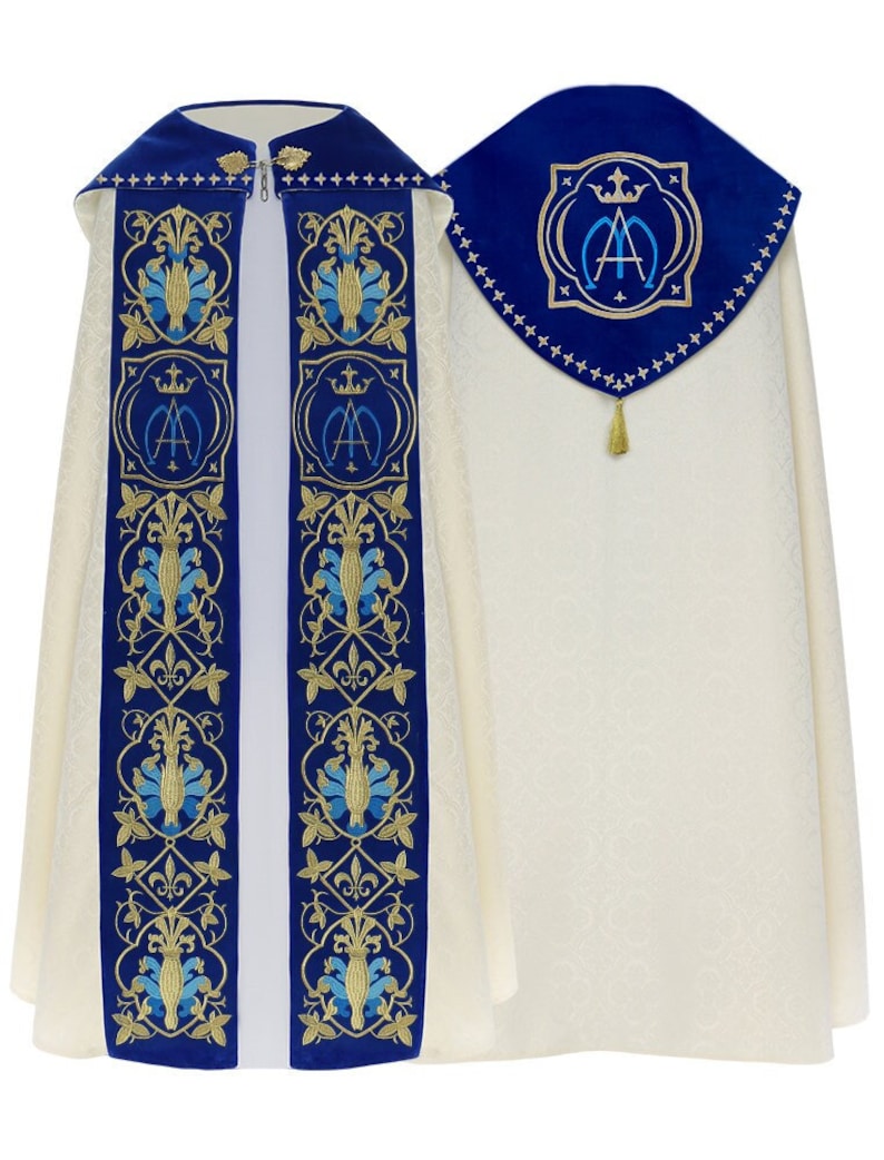 Marian Gothic Cope With Stole Vestment - Etsy