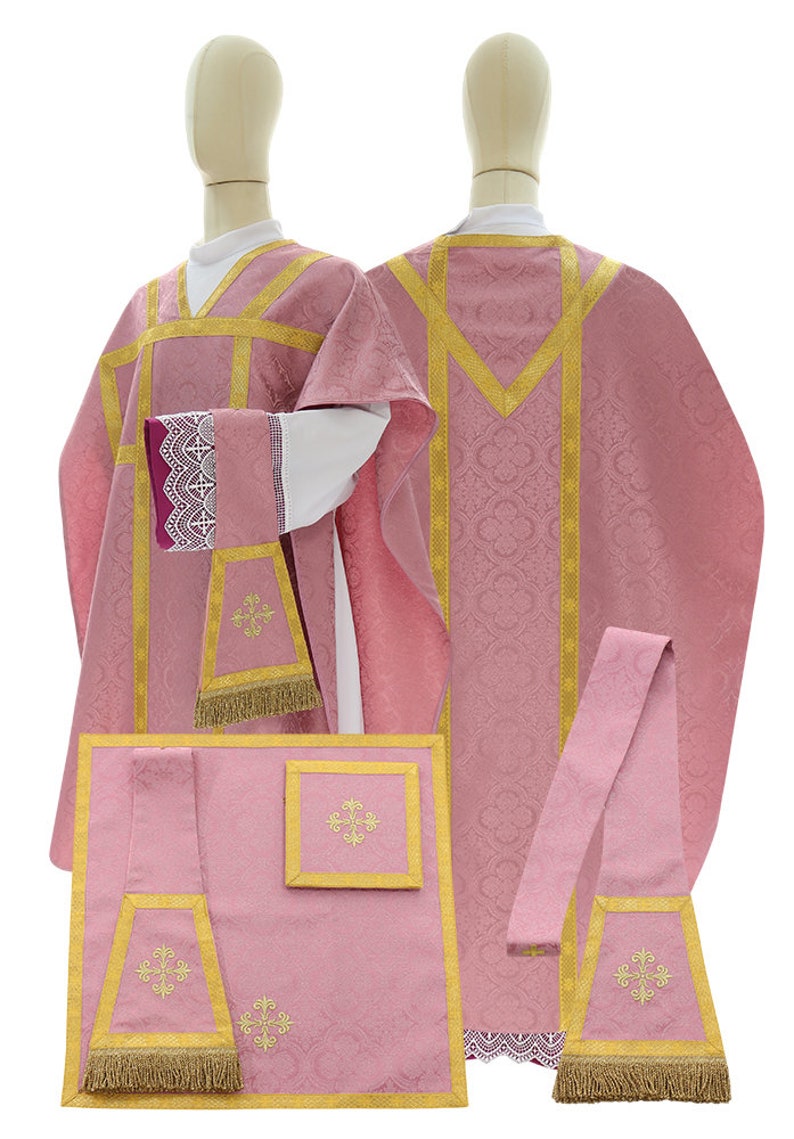 St. Philip Neri Chasuble With Stole, Maniple, Burse and Chalice Veil ...