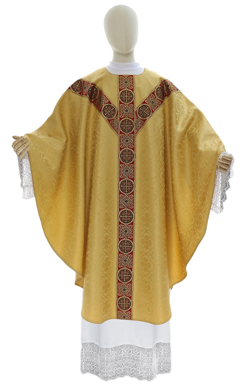 Semi-gothic Chasuble With Stole Vestment - Etsy