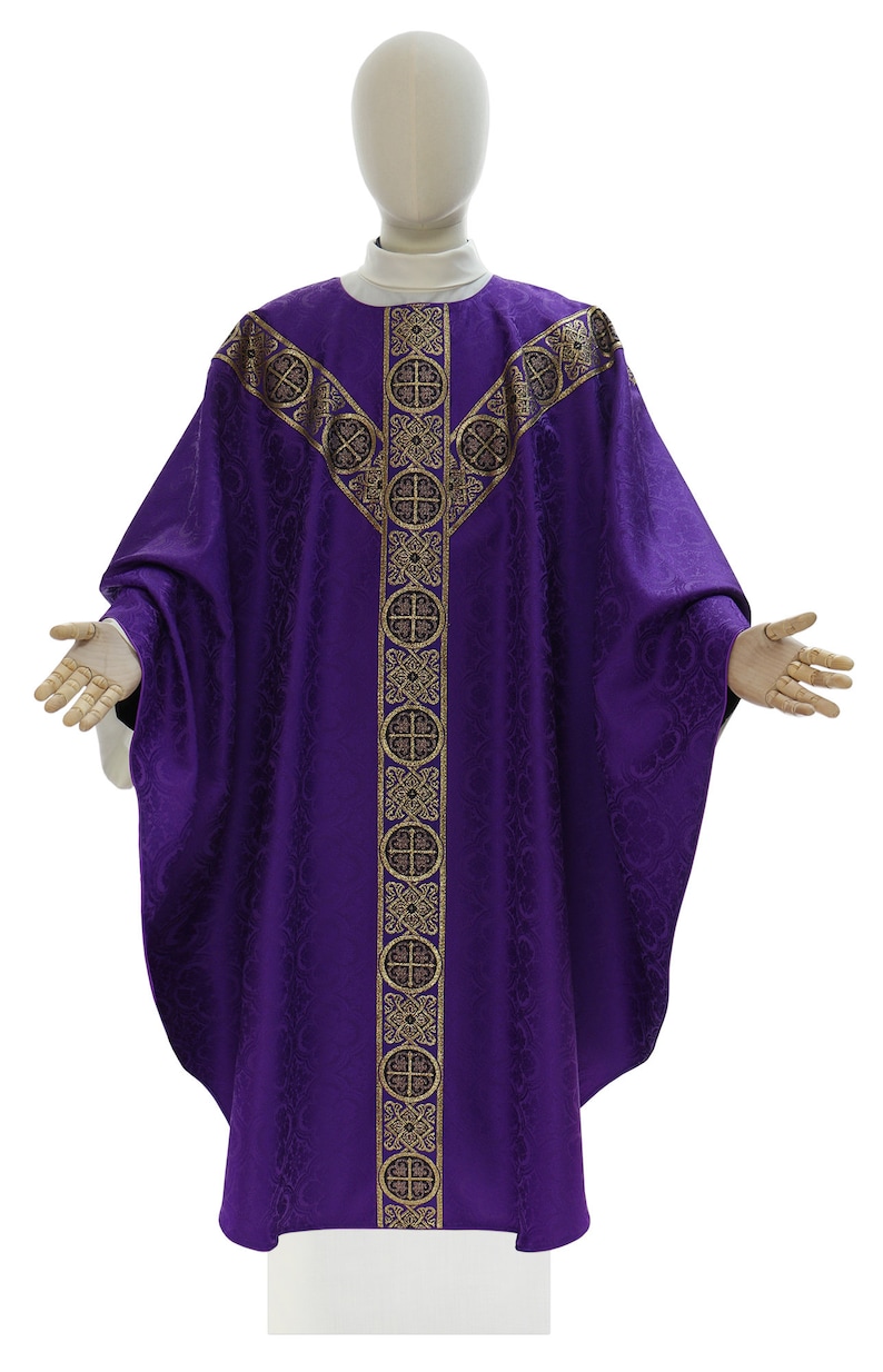Semi-gothic Chasuble With Stole Vestment - Etsy