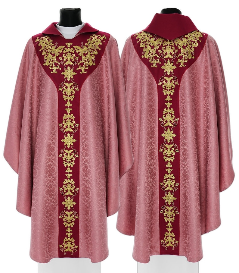 Semi-gothic Chasuble With Stole Vestment Y652 - Etsy