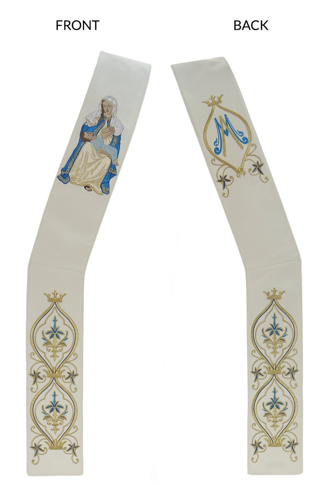 Marian Deacon Stole "our Lady of Grace" Vestment SD428 - Etsy