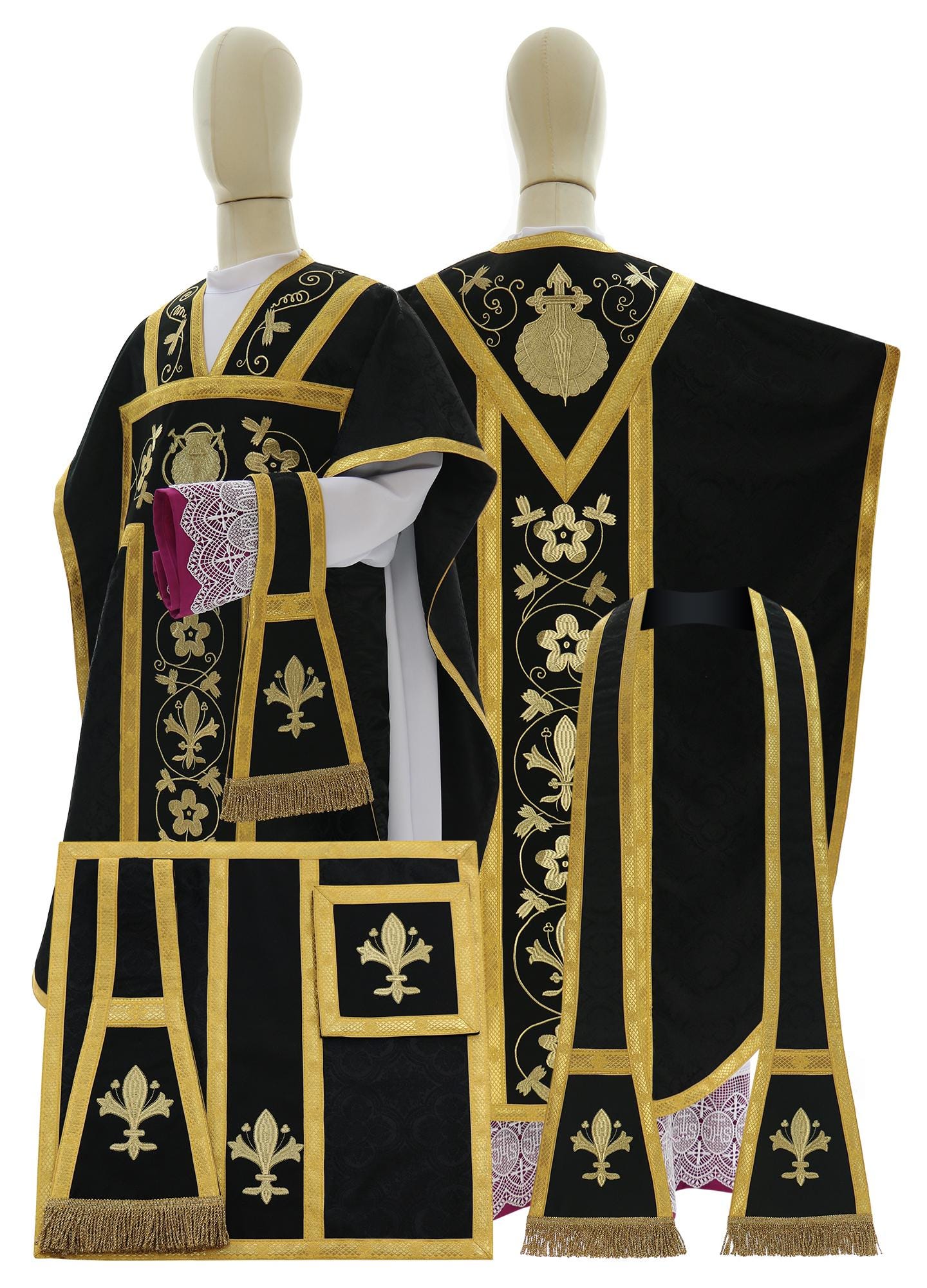 St. Philip Neri Chasuble With Stole, Maniple, Burse and Chalice Veil ...