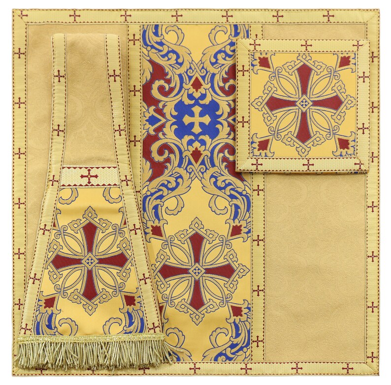 St. Philip Neri Chasuble With Stole, Maniple, Burse and Chalice Veil ...