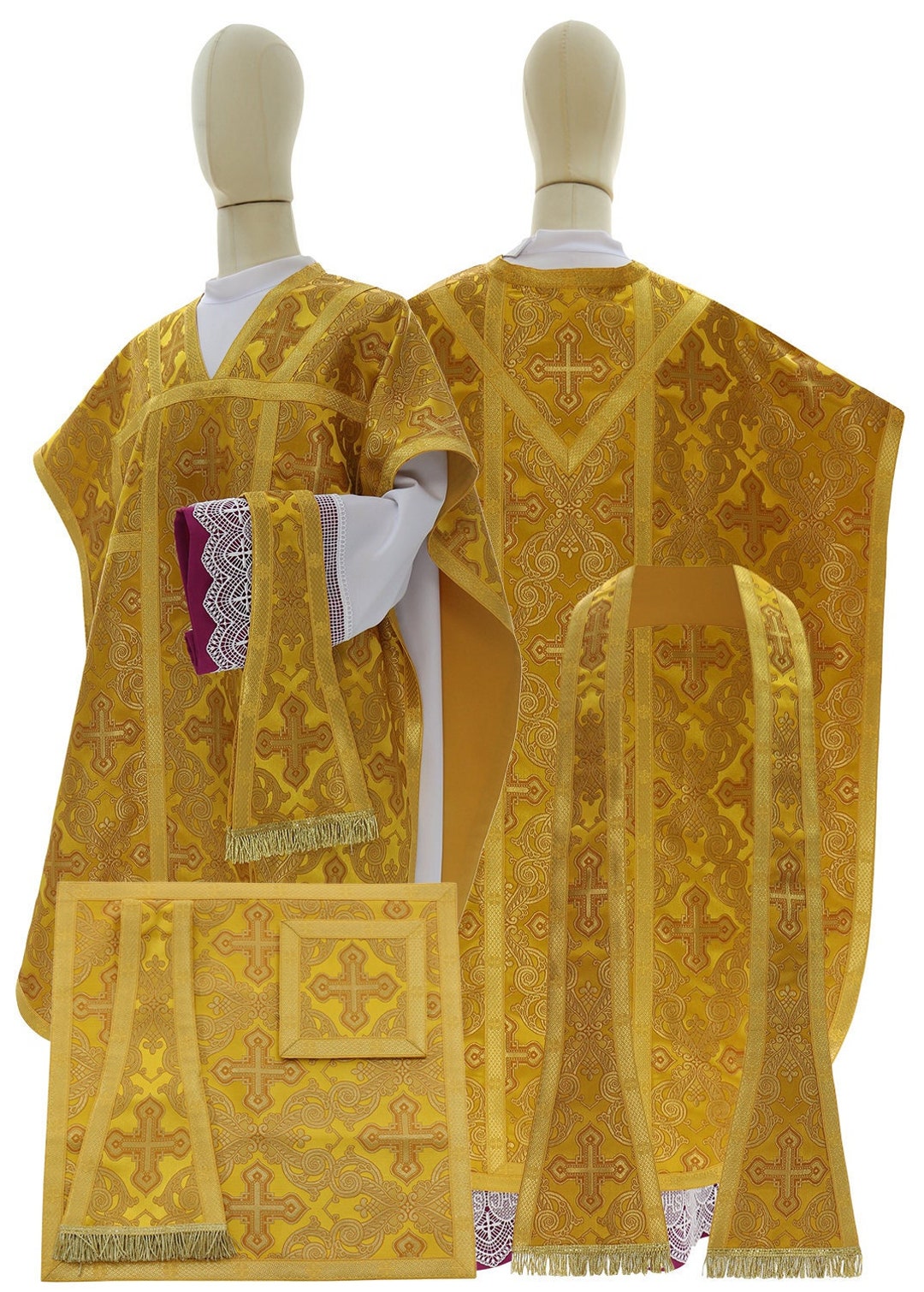 St. Philip Neri Chasuble With Stole, Maniple, Burse and Chalice Veil ...
