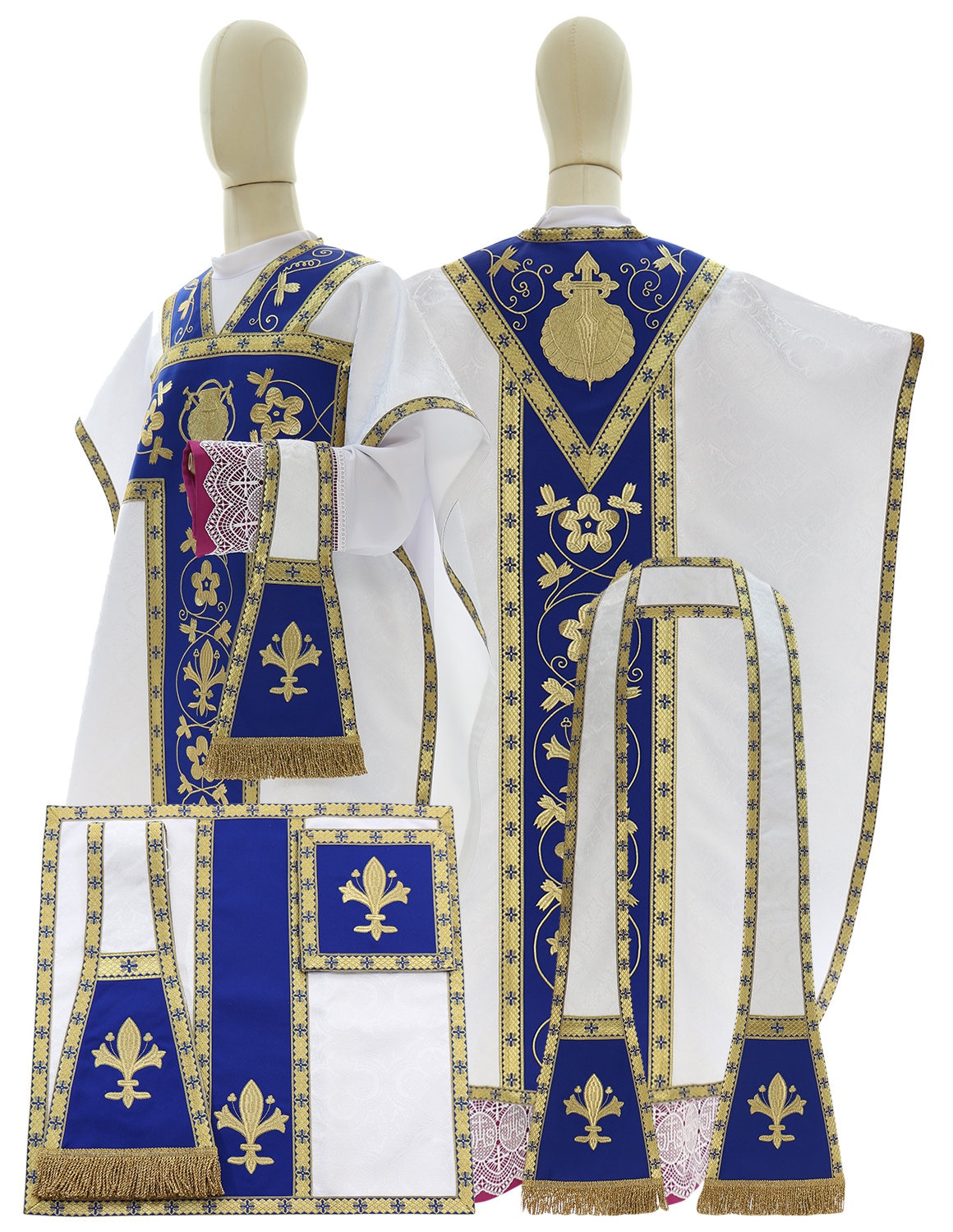 St. Philip Neri Chasuble With Stole, Maniple, Burse and Chalice Veil ...