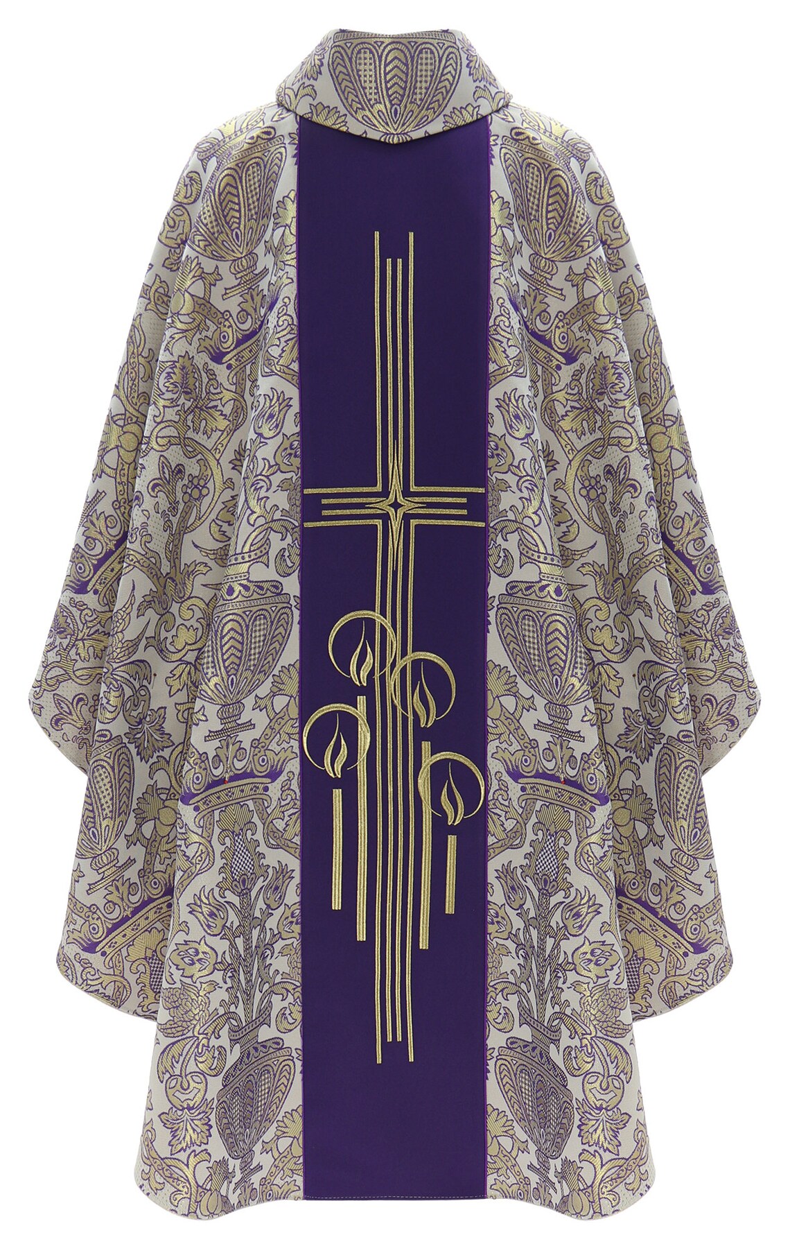 Violet Gothic Chasuble "advent" With Stole Vestment 527 - Etsy