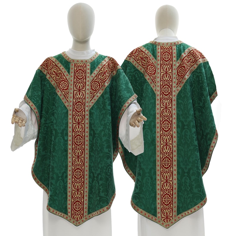 Pugin Chasuble With Stole, Maniple, Burse and Chalice Veil Vestment ...