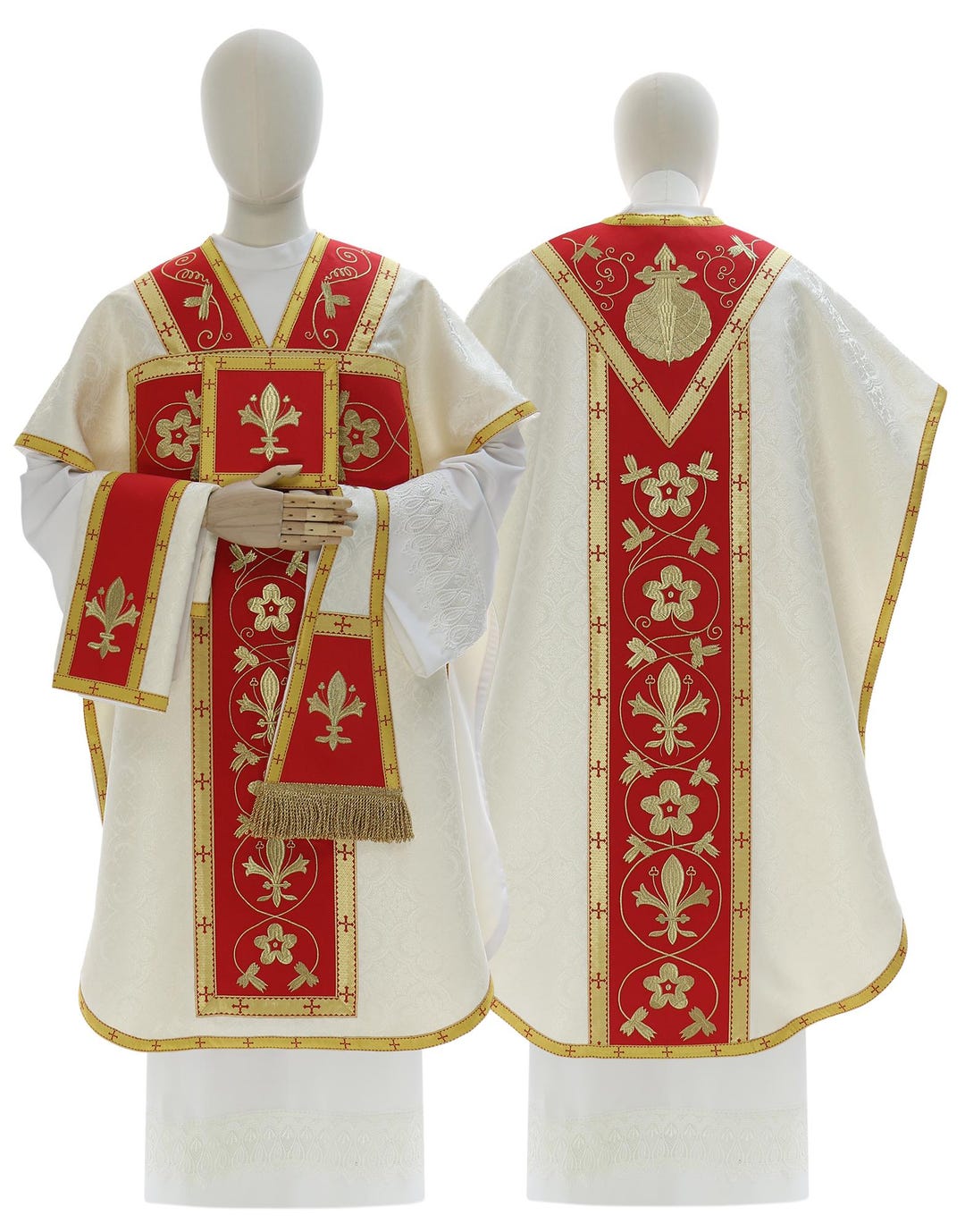 St. Philip Neri Chasuble With Stole, Maniple, Burse and Chalice Veil ...