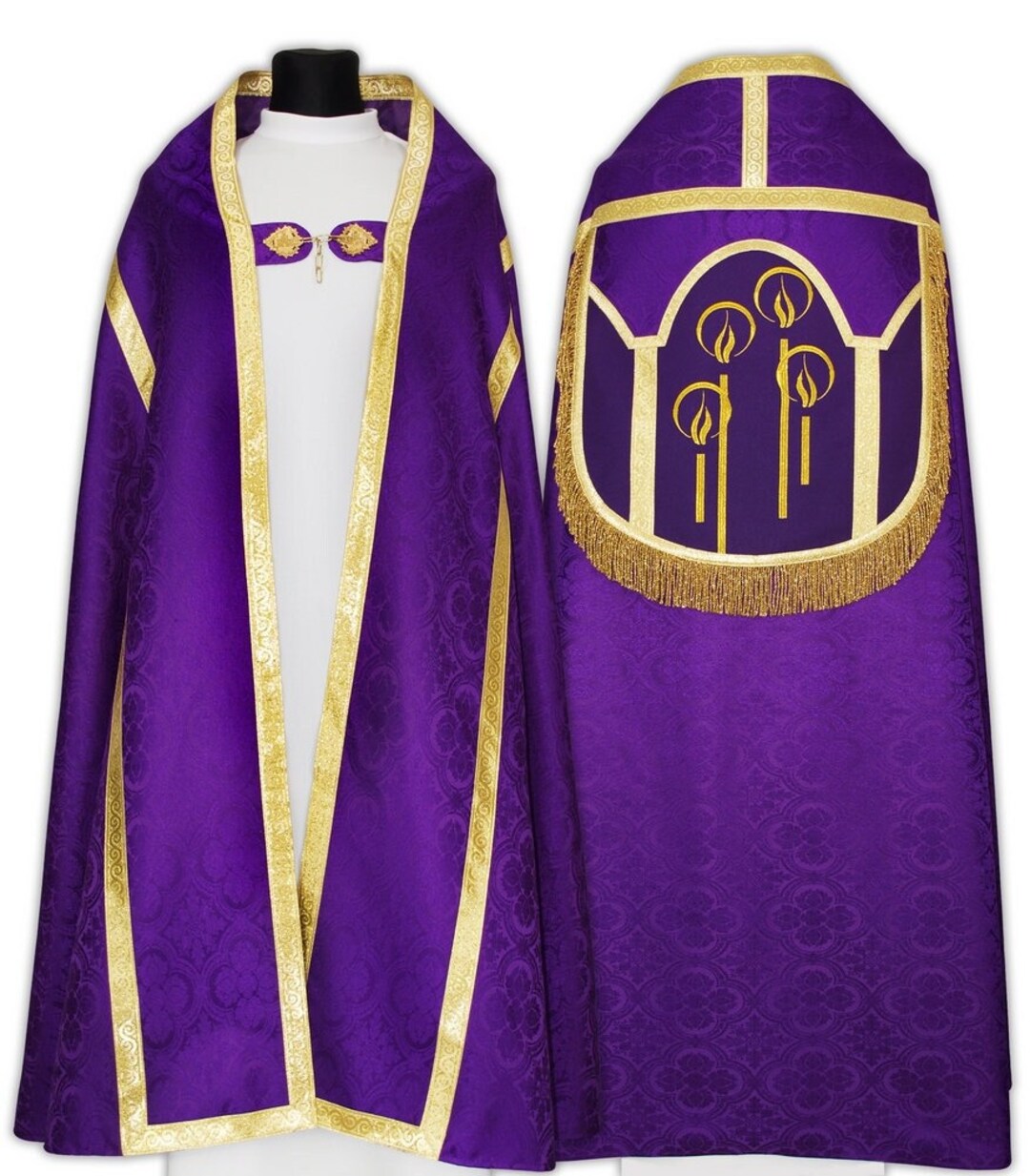 Violet Roman Cope advent With Stole Vestment - Etsy