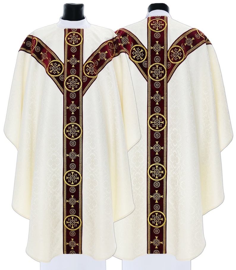 Semi-gothic Chasuble With Stole Vestment - Etsy