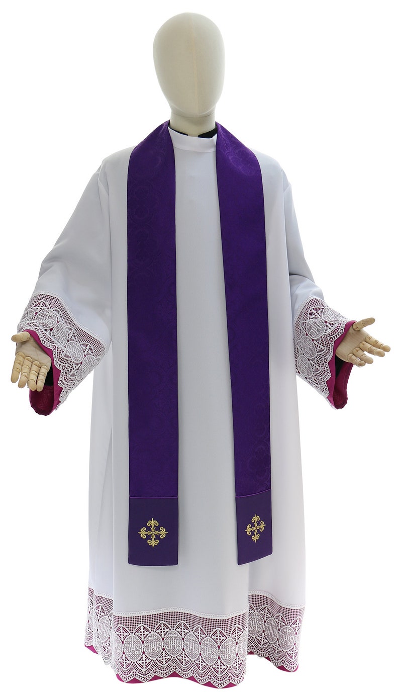Violet Gothic Chasuble advent With Stole Vestment - Etsy