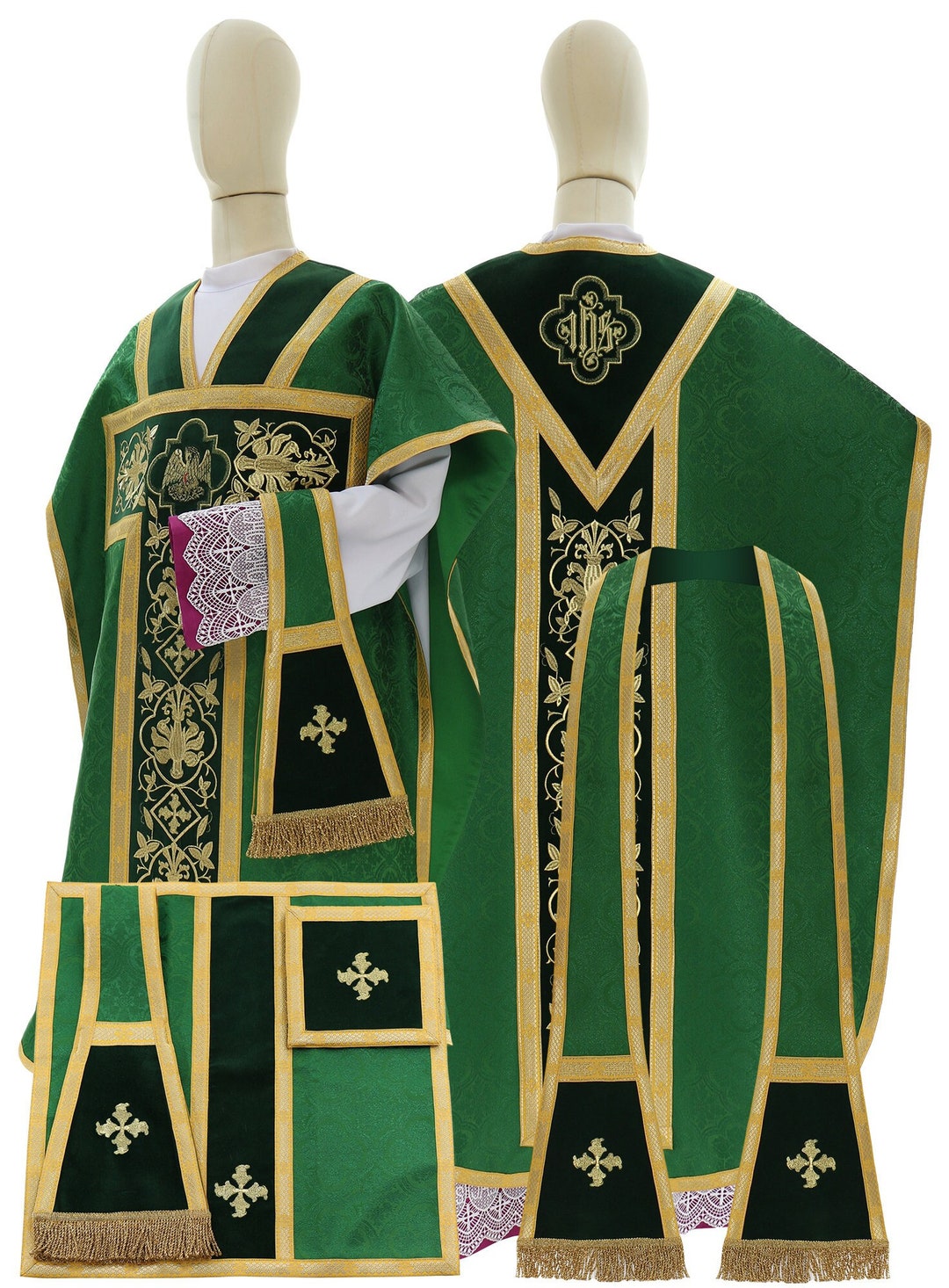 St. Philip Neri Chasuble With Stole, Maniple, Burse and Chalice Veil ...