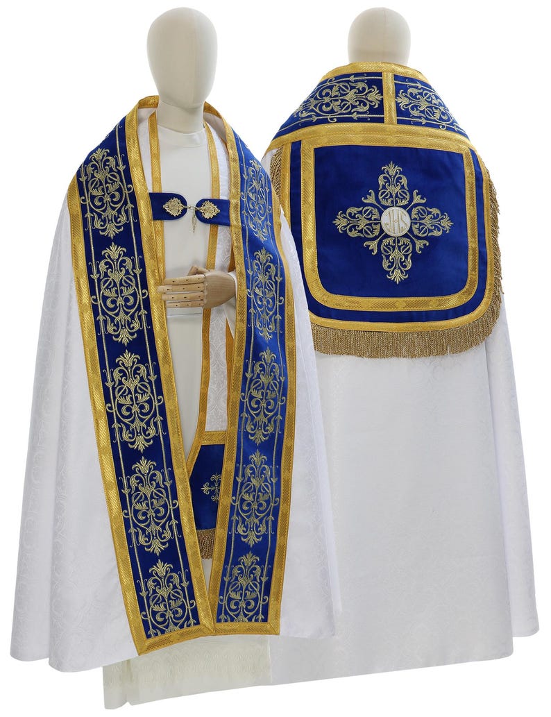 Roman Cope "ihs" With Stole Vestment - Etsy