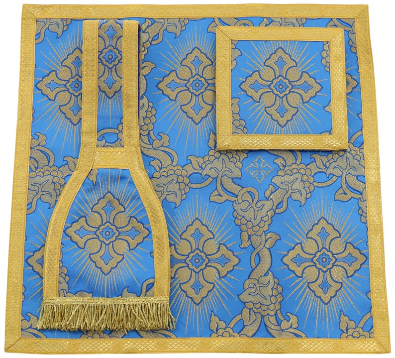 Marian Roman Chasuble "ave Maria" With Stole, Maniple, Burse and ...