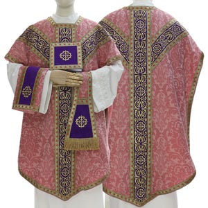 Pugin Chasuble With Stole, Maniple, Burse and Chalice Veil Vestment ...