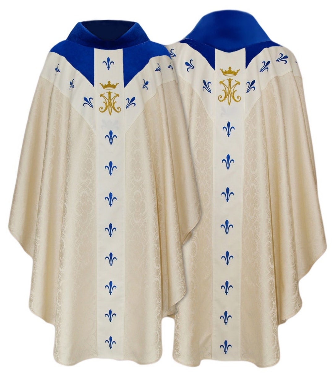 Marian Semi-gothic Chasuble With Stole Vestment Y659 - Etsy