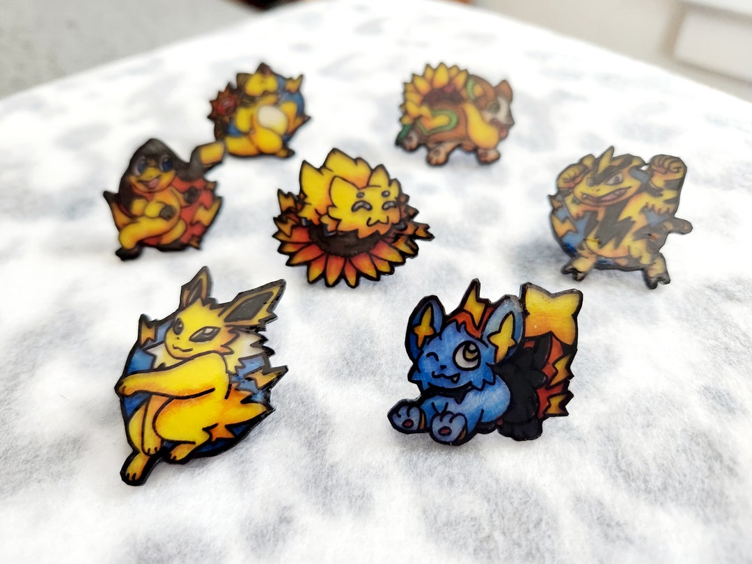 Electric Pokemon Shrink Plastic Pins - Etsy