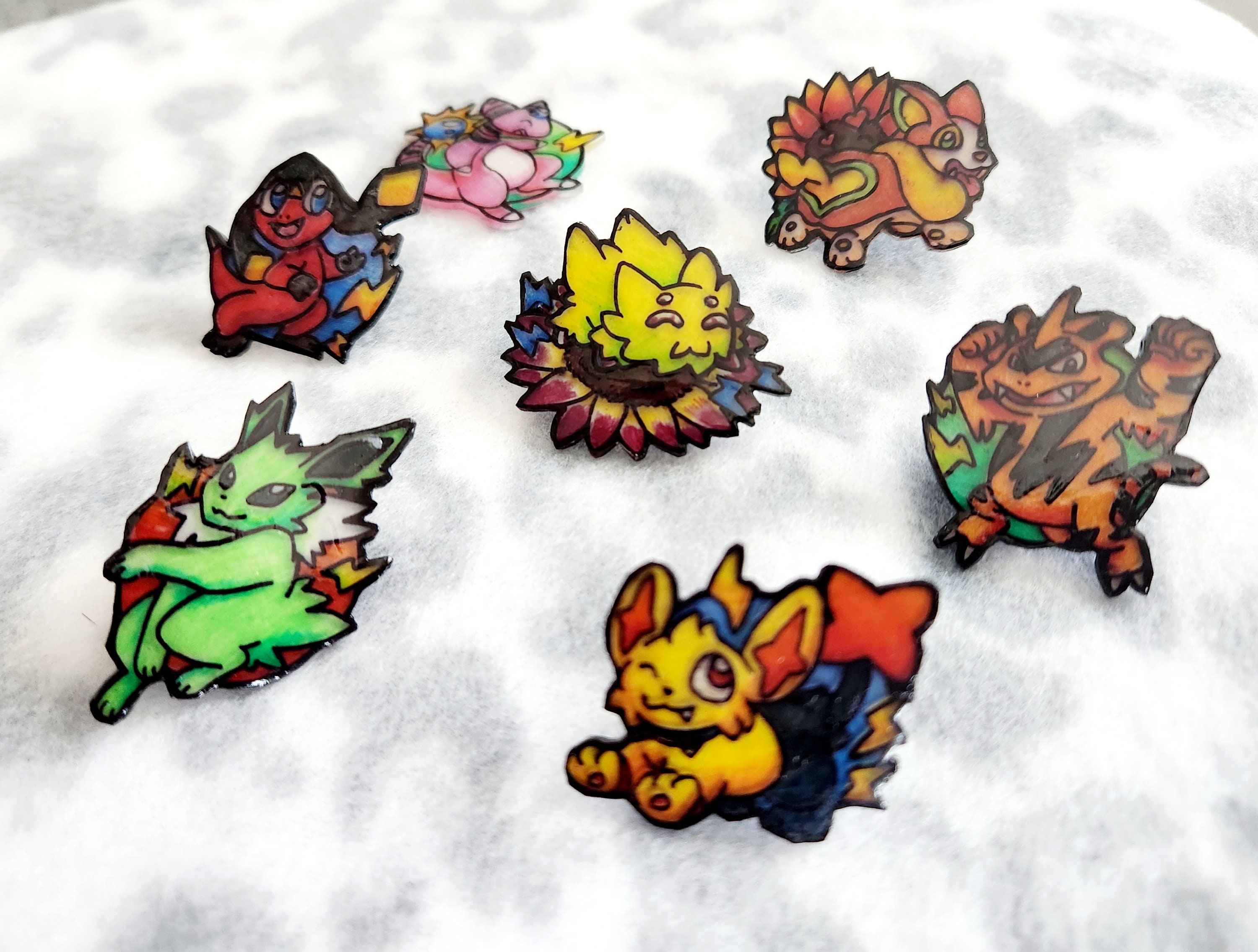 Electric Pokemon Shrink Plastic Pins - Etsy