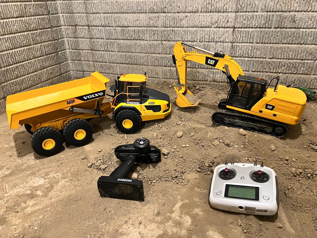 1/16 RC Bruder CAT Excavator and Volvo 6 X 6 Dump Truck PACK - Etsy ...