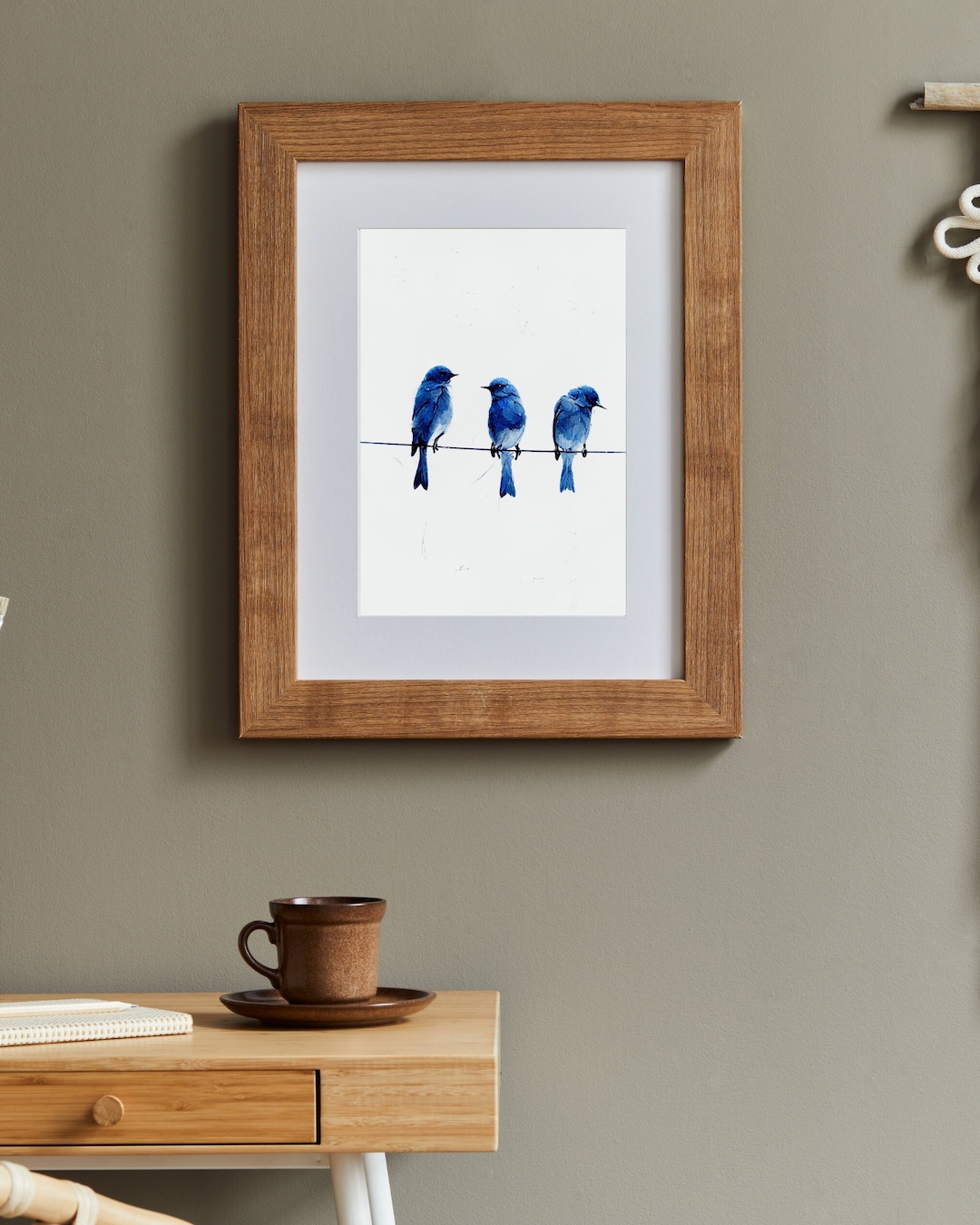 Three Bluebirds on a Wire | 2:3 Aspect Ratio | Instant Download ...